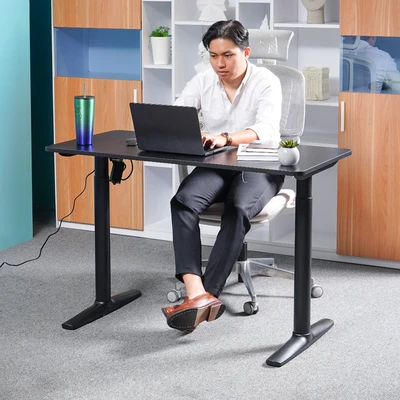 Jual Informa Uriel Meja Kerja Adjustable Lift Up Hitam Terbaru | Ruparupa