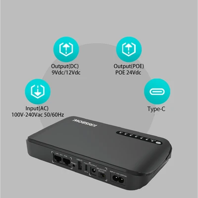 Jual Krisbow Mini Ups Portable Dc Poe 20000 Mah Hitam Terbaru | Ruparupa