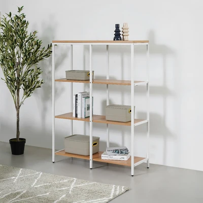 Jual Informa Ryan 2 X 3 Rak Penyimpanan Metal Putih Cokelat Oak Terbaru ...