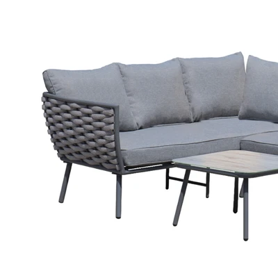 Jual Soleil Meredith Set Kursi Dan Meja Teras Abu Abu Terbaru | Ruparupa