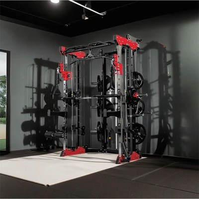 Jual Kinetic All In One Smith Machine X 10 Hitam Merah Terbaru | Ruparupa