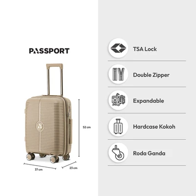 Jual Passport 19 Inci Atlas Koper Pp Tsa Lock Cokelat Greyish Terbaru ...