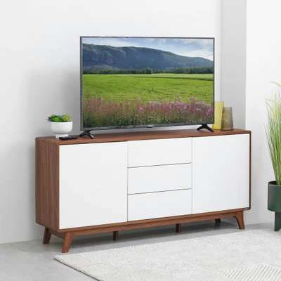 Jual Informa Neo Homey Rak Tv Cokelat Walnut Putih Terbaru | Ruparupa