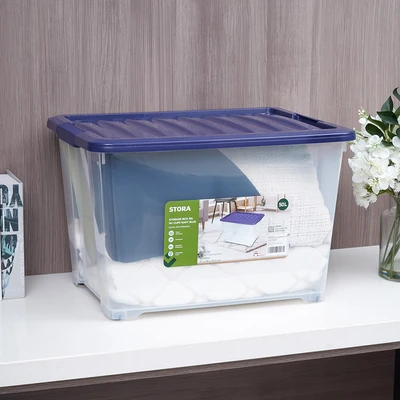 Jual Stora 50 Ltr Kotak Penyimpanan Dengan Clip Biru Navy Terbaru ...