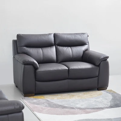Jual Informa Dallas Sofa Kulit 3 2 Seater Hitam Walnut Terbaru | Ruparupa