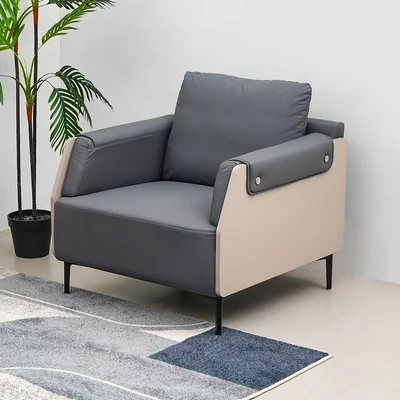 Jual Informa Foxx Sofa Leather 1 Seater Abu Abu Terbaru | Ruparupa