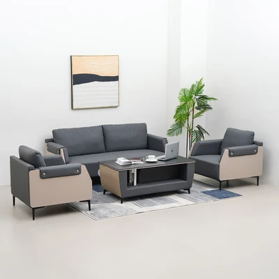 Jual Informa Foxx Sofa Leather 3 Seater Abu Abu Terbaru | Ruparupa