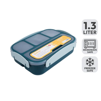 Jual Picas 1 3 Ltr Kotak Makan 4 Sekat Hijau Tua Terbaru | Ruparupa