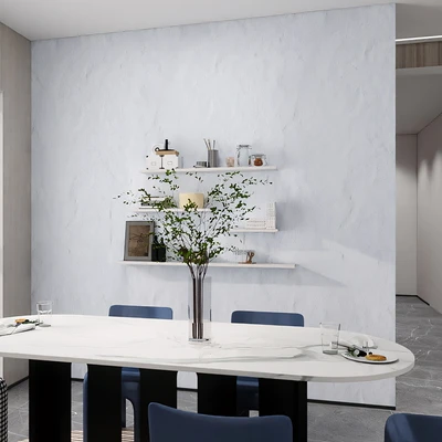 Jual Maxbuilt 120 X 60 X 3 Cm Panel Dinding Pu Motif Stone Putih ...