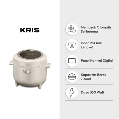 Jual Kris 700 Ml Rice Cooker Digital Putih Terbaru | Ruparupa