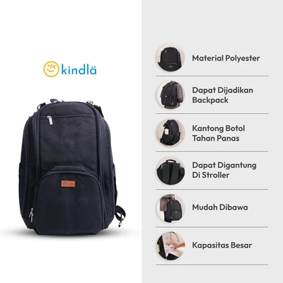 Jual Kindla Twinkle Stars Tas Perlengkapan Bayi Hitam Terbaru | Ruparupa