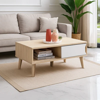 Jual Informa Nordic Meja Tamu Putih Oak Terbaru | Ruparupa