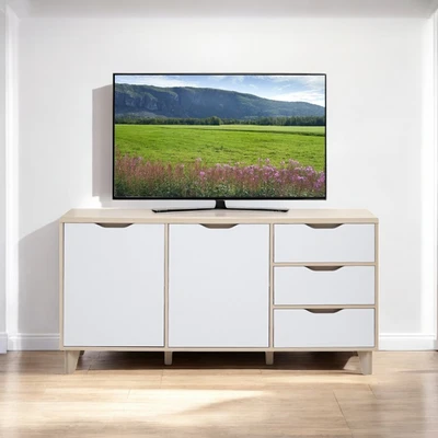 Jual Informa Nordic Rak Tv High Putih Oak Terbaru | Ruparupa