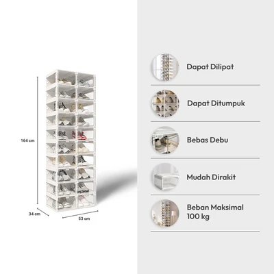 Jual Informa Brooklyn Rak Sepatu 10 Tingkat Putih Terbaru | Ruparupa