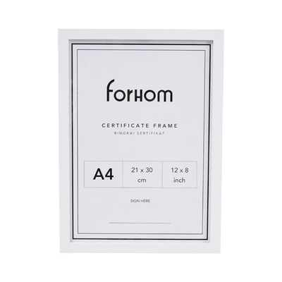 Jual Forhom Bingkai Foto Meja Basic Mdf A 4 Putih Terbaru | Ruparupa