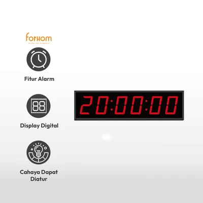 Jual Forhom Jam Dinding Led Digital Merah Terbaru | Ruparupa