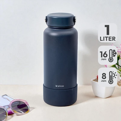 Jual Picas Texas Botol Vacuum Flask Stainless Steel 1 Ltr Biru Tua ...