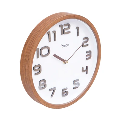 Jual Forhom 30 5 Cm Jam Dinding Wooden Cokelat Terbaru | Ruparupa