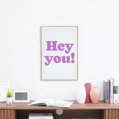 Jual Informa 40 X 60 X 3 5 Cm Hiasan Dinding Kanvas Print Word Hey You ...