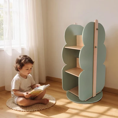 Jual Informa Dion Rak Buku Putar Anak 3 Tingkat Hijau Terbaru | Ruparupa