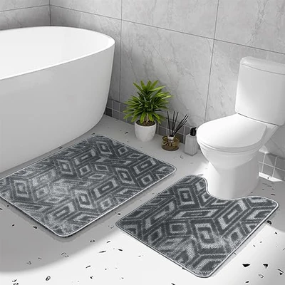Jual Forhom 50 X 80 Cm Set 2 Pcs Keset Kamar Mandi Microfiber Abu Abu Terbaru | Ruparupa