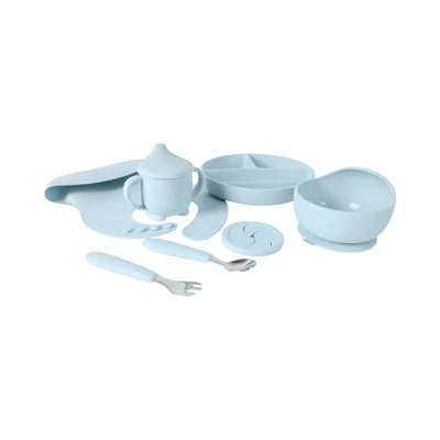 Jual Kindla Set 6 Pcs Abercio Perlengkapan Makan Bayi Biru Terbaru ...