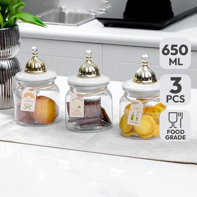 Jual Informa Gold Mosque Dome Stoples Kaca 650 Ml Set 3 Pcs Transparan ...