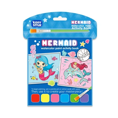 Jual Kiddy Star Water Color Paint Book Mermaid Biru Terbaru | Ruparupa