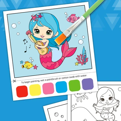 Jual Kiddy Star Water Color Paint Book Mermaid Biru Terbaru | Ruparupa