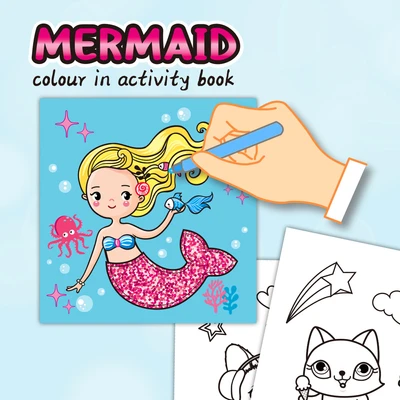 Jual Kiddy Star Buku Mewarnai Mermaid Biru Terbaru | Ruparupa