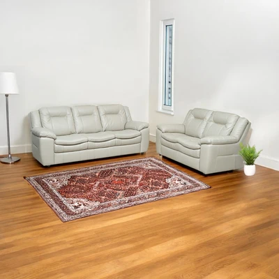 Jual Informa Jacobsen Set Sofa Kulit 2 3 Seater Abu Abu Silver Terbaru ...