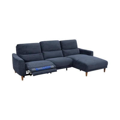 Jual Cheers Madelyn Sofa L Sectional Recliner Fabric Kanan Biru Terbaru ...