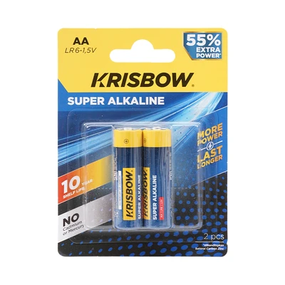 Jual Krisbow Set 2 Pcs Baterai Alkaline Aa Biru Terbaru | Ruparupa