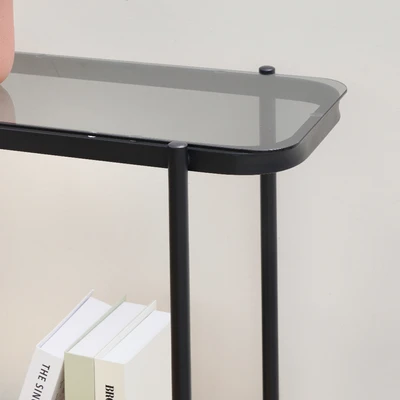 Jual Informa Dario Meja Konsol Smoked Glass Hitam Terbaik | Informa