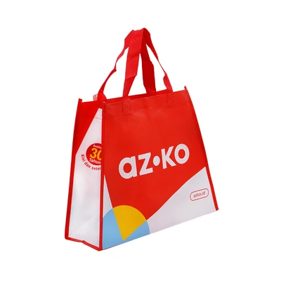 Jual Azko Tas Belanja Medium Merah Putih Terbaru | Ruparupa