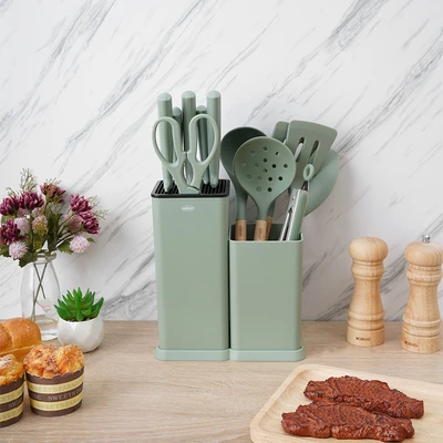 Jual Culinart Set 13 Pcs Pisau Dan Peralatan Masak Hijau Terbaru | Ruparupa