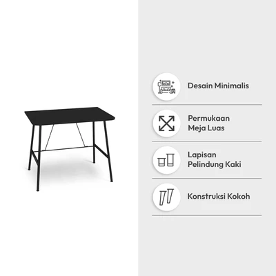 Jual Informa Brad Meja Kantor Hitam Terbaru | Ruparupa