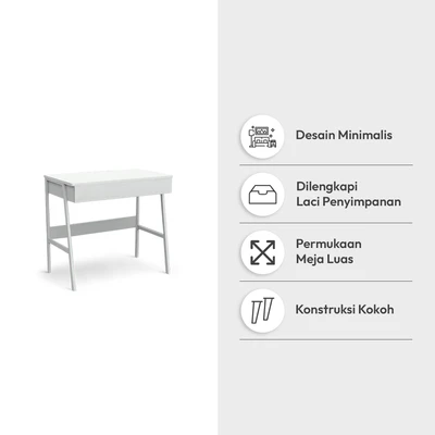 Jual Informa Brodie Meja Kantor Putih Terbaru | Ruparupa