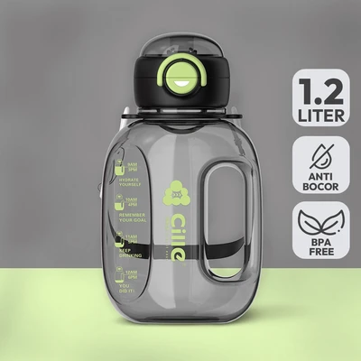 Jual Ataru 1 2 Ltr Botol Minum Tritan Cille Hitam Terbaru | Ruparupa