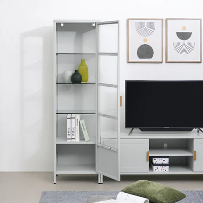 Jual Informa Penny Kabinet 1 Pintu Kaca High Putih Terbaik | Informa