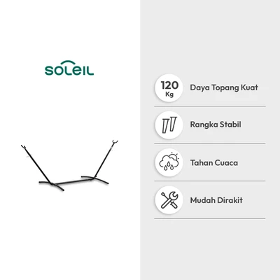 Jual Soleil Tiang Hammock Steel Hitam Terbaru | Ruparupa