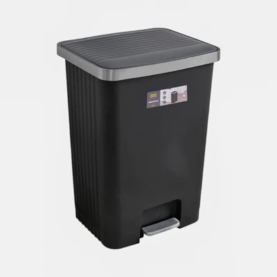 Jual Eko 70 Ltr Hana Tempat Sampah Pedal Hitam Terbaru | Ruparupa
