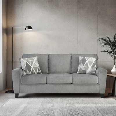 Jual Ashley Leeshan Sofa Fabric 3 Seater Abu Abu Terbaru | Ruparupa