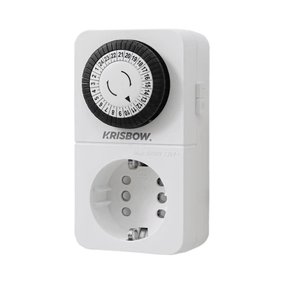 Jual Krisbow Stop Kontak Timer Mekanik Dengan Kombinasi Soket Putih ...