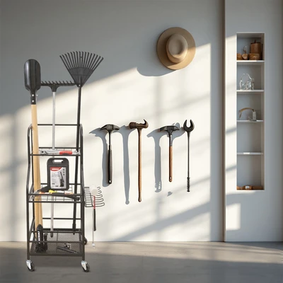 Jual Stora Rak Penyimpanan Perkakas 3 Tingkat Dengan Roda Hitam ...