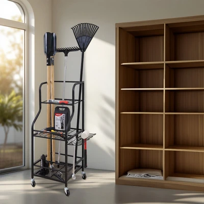 Jual Stora Rak Penyimpanan Perkakas 3 Tingkat Dengan Roda Hitam ...