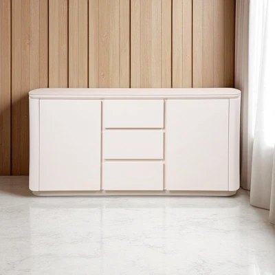 Jual Informa Elmore Lemari Bufet 2 Pintu Dengan 3 Laci Travertine Putih ...