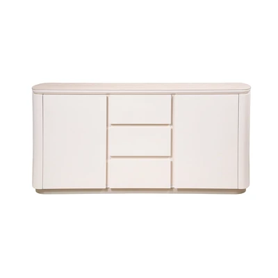 Jual Informa Elmore Lemari Bufet 2 Pintu Dengan 3 Laci Travertine Putih ...