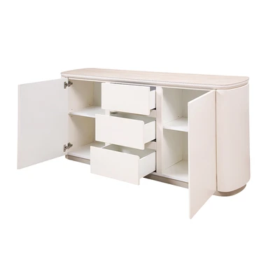 Jual Informa Elmore Lemari Bufet 2 Pintu Dengan 3 Laci Travertine Putih ...