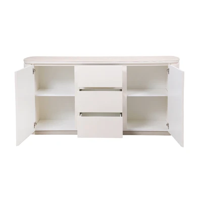 Jual Informa Elmore Lemari Bufet 2 Pintu Dengan 3 Laci Travertine Putih ...